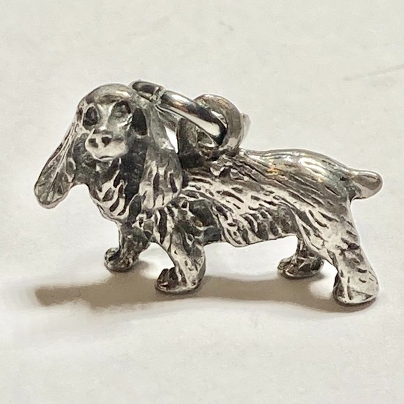 Vintage | Jewelry | Vintage American Cocker Spaniel Dog Charm Pewter ...
